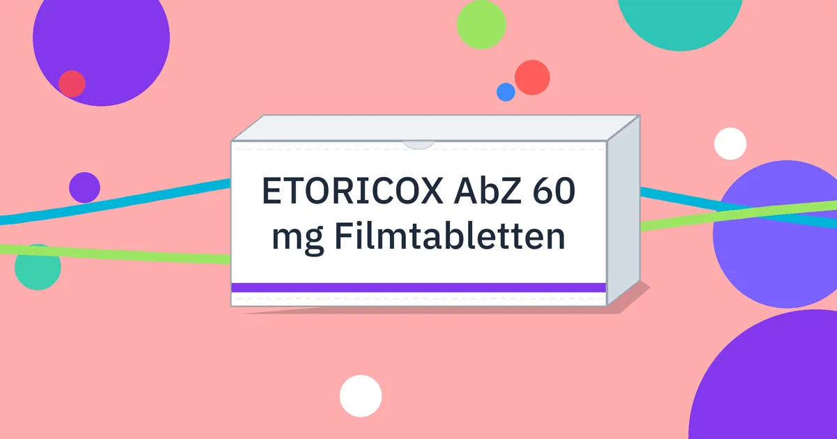 Symbolbild: Packung mit der Aufschrift ETORICOX AbZ 60 mg Filmtabletten (PZN 12380918) – Verfügbarkeit und Bezug in Apotheken in Frankfurt am Main