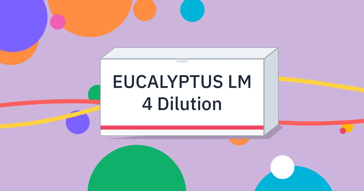 Symbolbild: Packung mit der Aufschrift EUCALYPTUS LM 4 Dilution (PZN 12845211) – Verfügbarkeit und Bezug in Apotheken in Frankfurt am Main