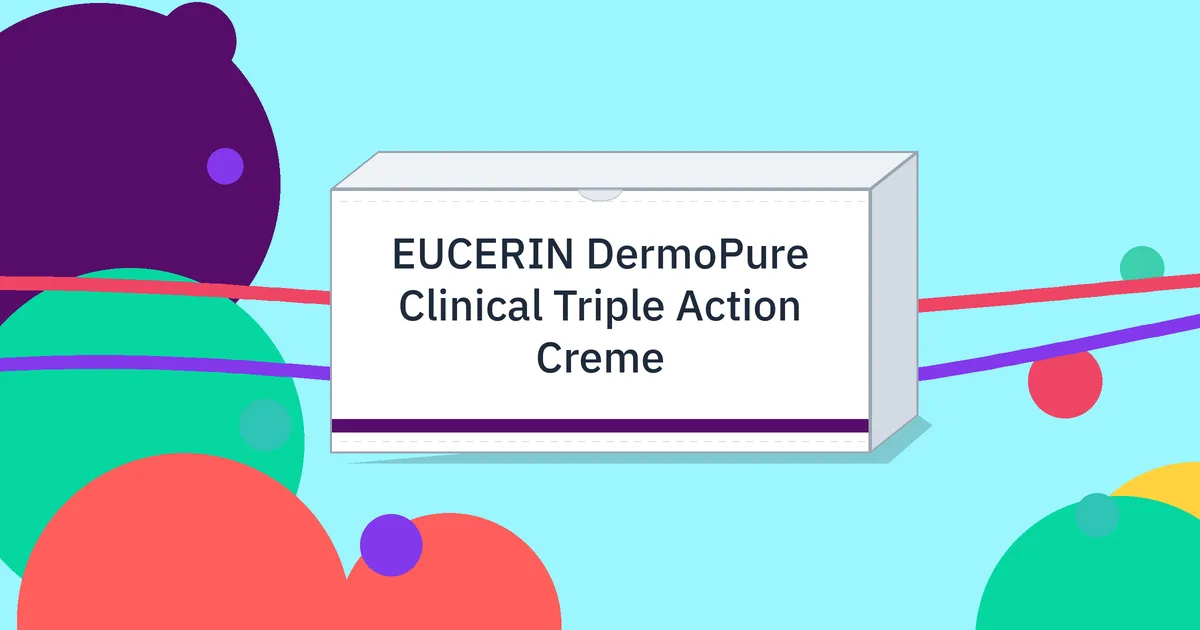 Symbolbild: Packung mit der Aufschrift EUCERIN DermoPure Clinical Triple Action Creme (PZN 19729838) – Verfügbarkeit und Bezug in Apotheken in Frankfurt am Main