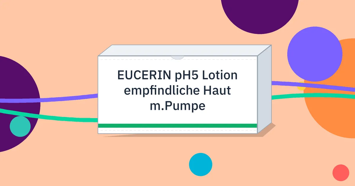 Symbolbild: Packung mit der Aufschrift EUCERIN pH5 Lotion empfindliche Haut m.Pumpe (PZN 13889133) – Verfügbarkeit und Bezug in Apotheken in Frankfurt am Main