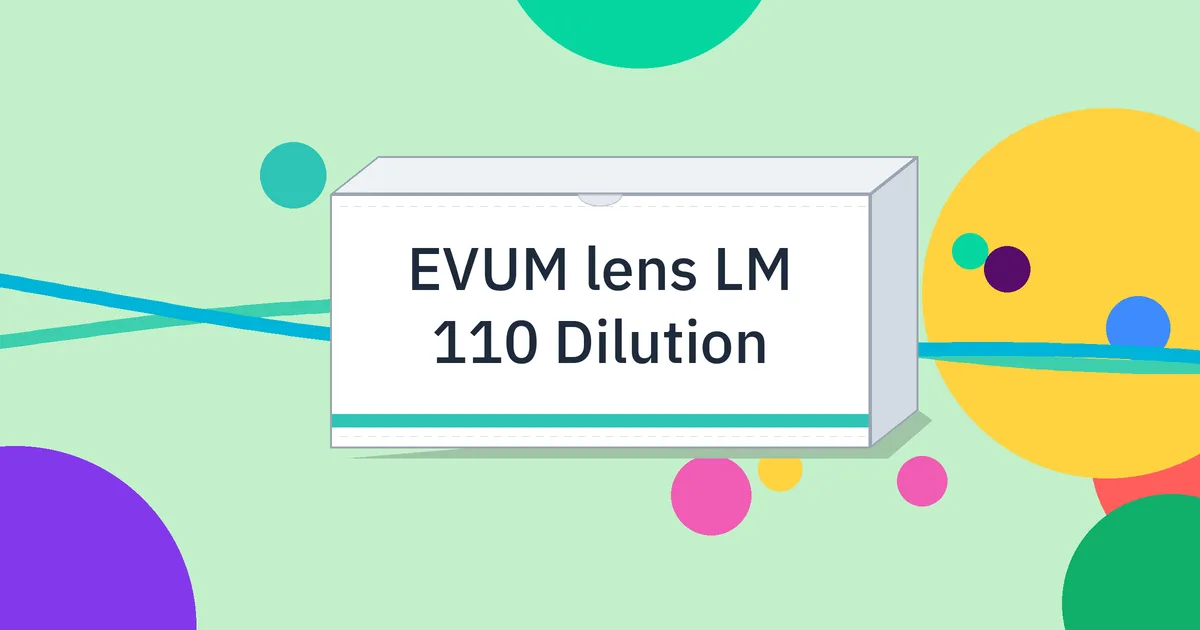 Symbolbild: Packung mit der Aufschrift EVUM lens LM 110 Dilution (PZN 13485401) – Verfügbarkeit und Bezug in Apotheken in Frankfurt am Main