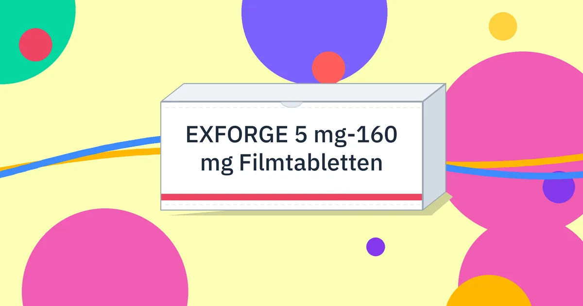 Symbolbild: Packung mit der Aufschrift EXFORGE 5 mg-160 mg Filmtabletten (PZN 10789313) – Verfügbarkeit und Bezug in Apotheken in Frankfurt am Main