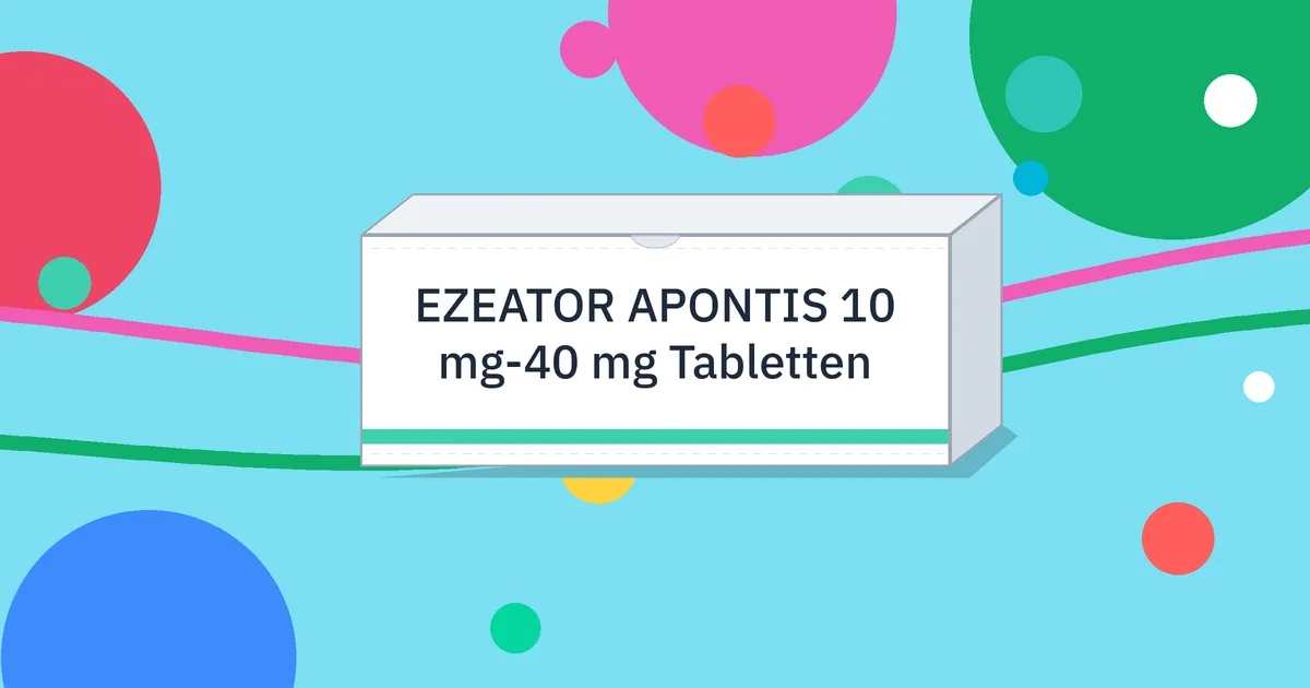Symbolbild: Packung mit der Aufschrift EZEATOR APONTIS 10 mg-40 mg Tabletten (PZN 16775051) – Verfügbarkeit und Bezug in Apotheken in Frankfurt am Main