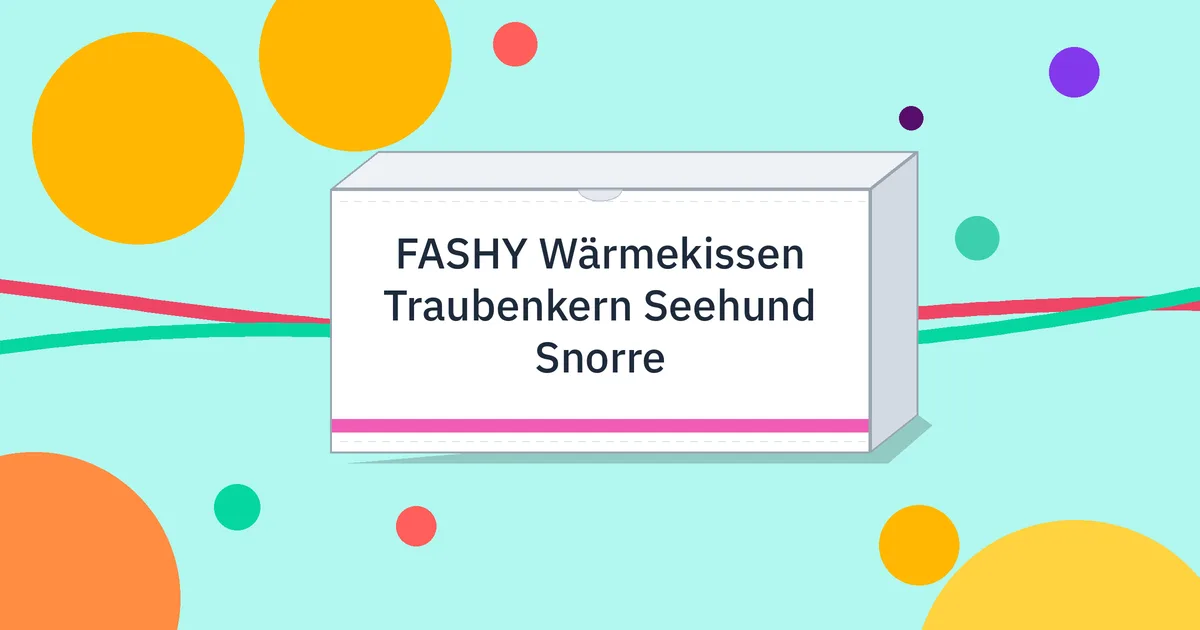 Symbolbild: Packung mit der Aufschrift FASHY Wärmekissen Traubenkern Seehund Snorre (PZN 19136765) – Verfügbarkeit und Bezug in Apotheken in Frankfurt am Main