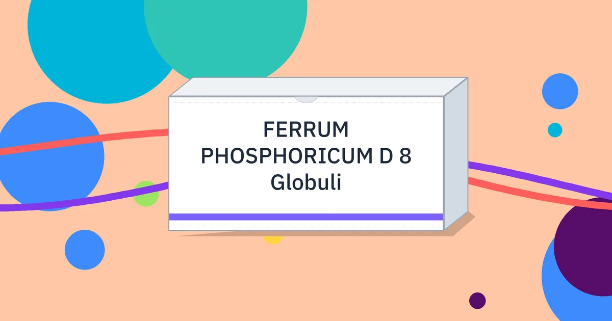 Symbolbild: Packung mit der Aufschrift FERRUM PHOSPHORICUM D 8 Globuli (PZN 18759180) – Verfügbarkeit und Bezug in Apotheken in Frankfurt am Main