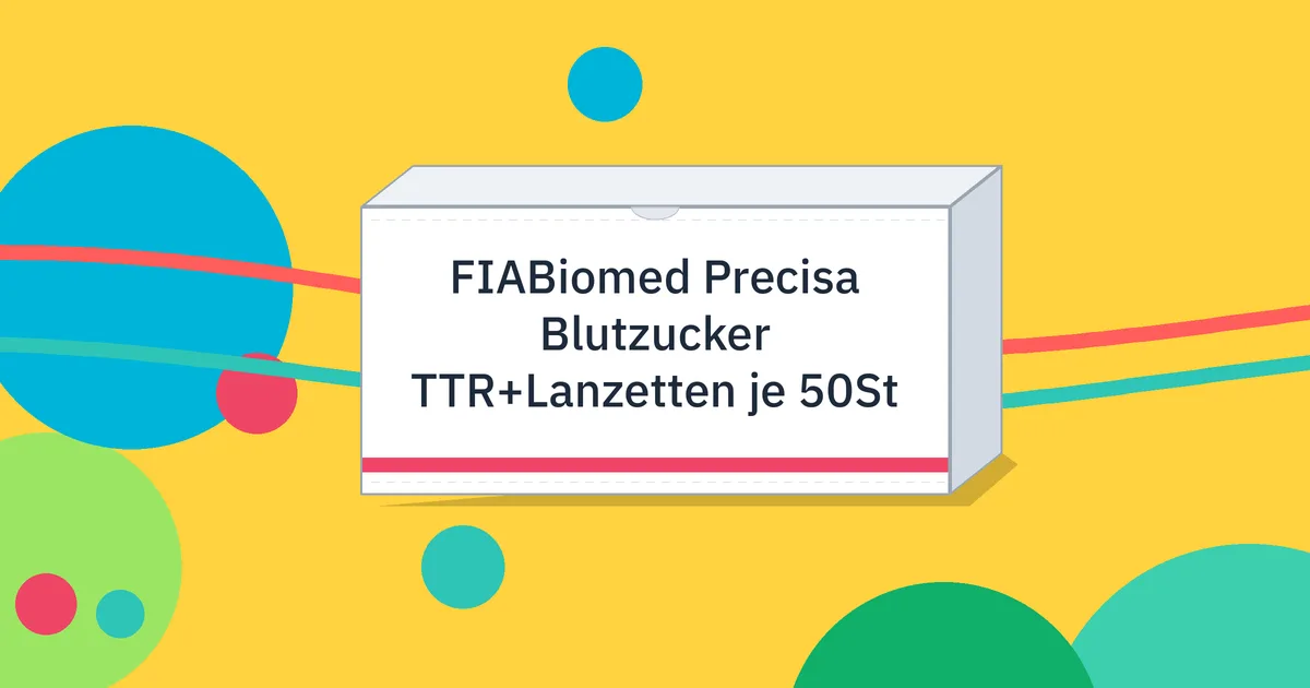 Symbolbild: Packung mit der Aufschrift FIABiomed Precisa Blutzucker TTR+Lanzetten je 50St (PZN 18675106) – Verfügbarkeit und Bezug in Apotheken in Frankfurt am Main