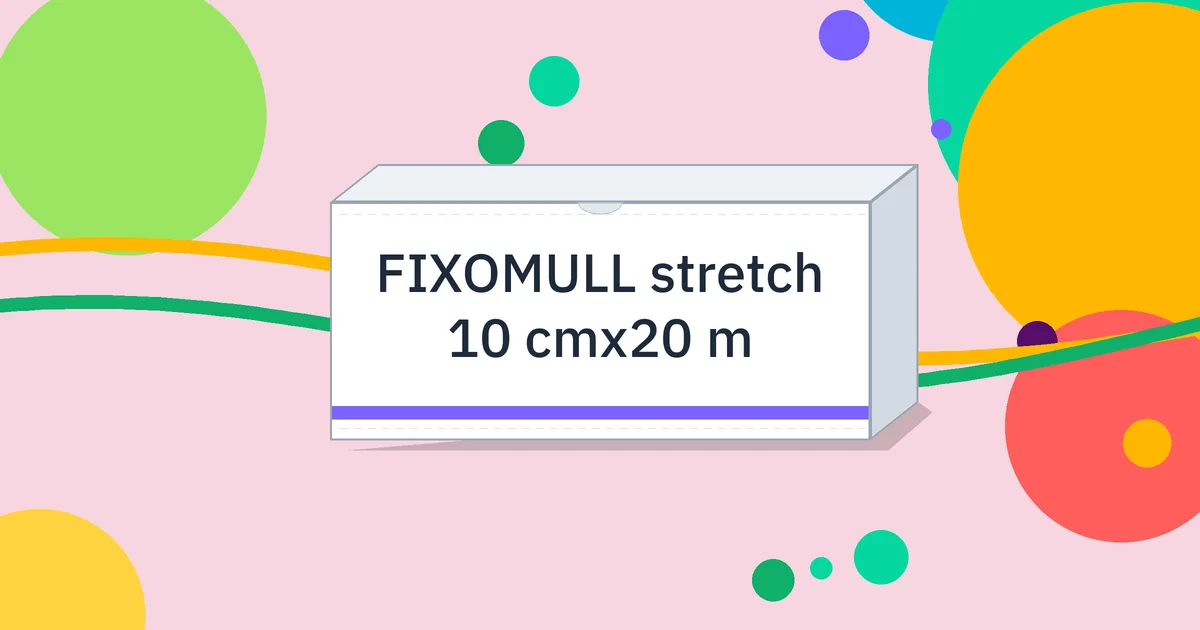 Symbolbild: Packung mit der Aufschrift FIXOMULL stretch 10 cmx20 m (PZN 05529389) – Verfügbarkeit und Bezug in Apotheken in Frankfurt am Main