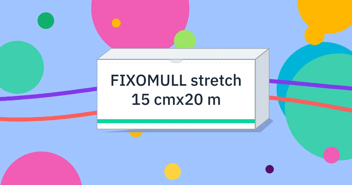 Symbolbild: Packung mit der Aufschrift FIXOMULL stretch 15 cmx20 m (PZN 18395312) – Verfügbarkeit und Bezug in Apotheken in Frankfurt am Main
