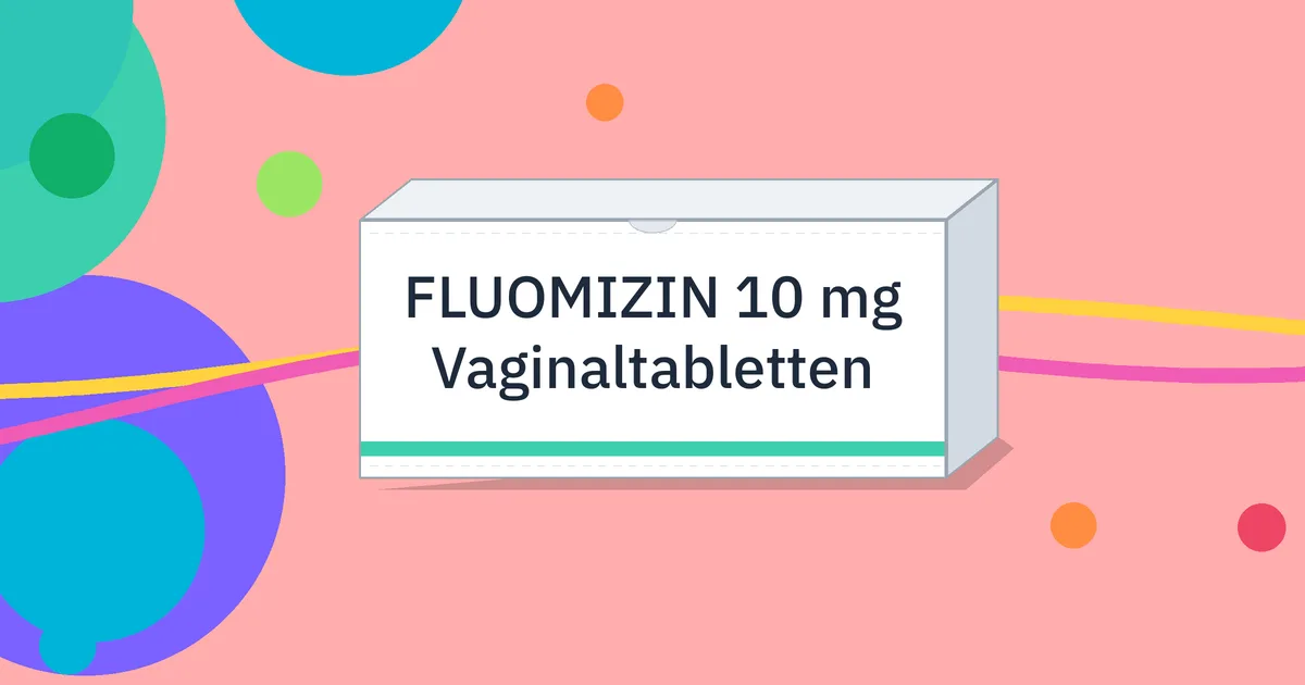 Symbolbild: Packung mit der Aufschrift FLUOMIZIN 10 mg Vaginaltabletten (PZN 07618192) – Verfügbarkeit und Bezug in Apotheken in Frankfurt am Main