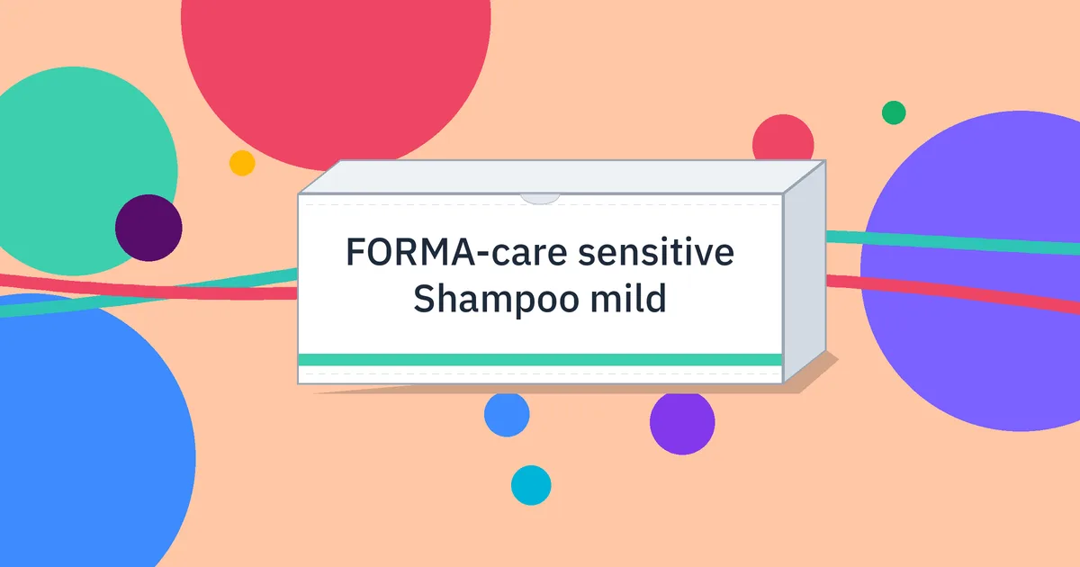 Symbolbild: Packung mit der Aufschrift FORMA-care sensitive Shampoo mild (PZN 19215482) – Verfügbarkeit und Bezug in Apotheken in Frankfurt am Main