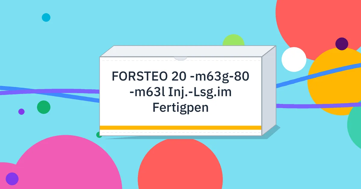 Symbolbild: Packung mit der Aufschrift FORSTEO 20 -m63g-80 -m63l Inj.-Lsg.im Fertigpen (PZN 05878196) – Verfügbarkeit und Bezug in Apotheken in Frankfurt am Main