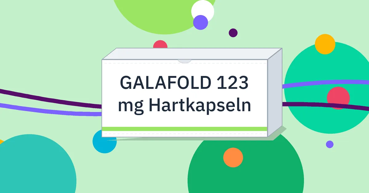 Symbolbild: Packung mit der Aufschrift GALAFOLD 123 mg Hartkapseln (PZN 11605338) – Verfügbarkeit und Bezug in Apotheken in Frankfurt am Main