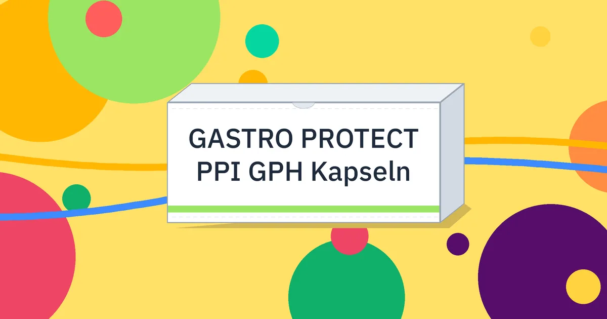 Symbolbild: Packung mit der Aufschrift GASTRO PROTECT PPI GPH Kapseln (PZN 17823119) – Verfügbarkeit und Bezug in Apotheken in Frankfurt am Main