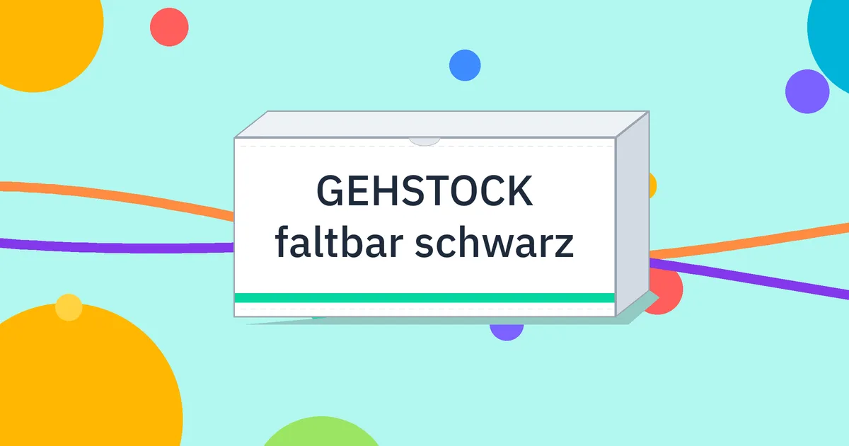 Symbolbild: Packung mit der Aufschrift GEHSTOCK faltbar schwarz (PZN 01334186) – Verfügbarkeit und Bezug in Apotheken in Frankfurt am Main