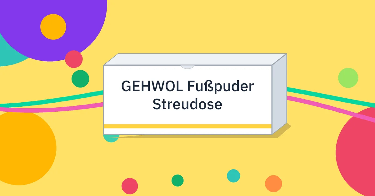 Symbolbild: Packung mit der Aufschrift GEHWOL Fußpuder Streudose (PZN 03965525) – Verfügbarkeit und Bezug in Apotheken in Frankfurt am Main