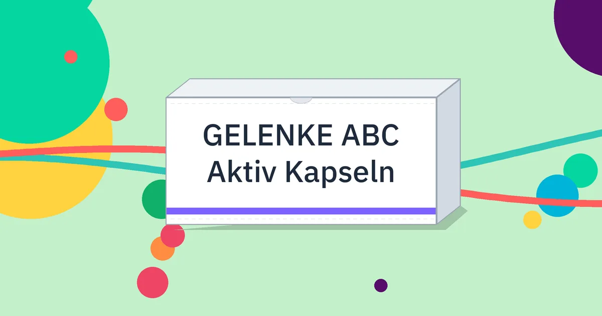 Symbolbild: Packung mit der Aufschrift GELENKE ABC Aktiv Kapseln (PZN 07575100) – Verfügbarkeit und Bezug in Apotheken in Frankfurt am Main