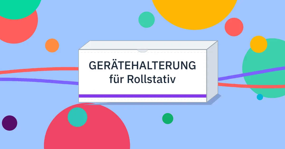 Symbolbild: Packung mit der Aufschrift GERÄTEHALTERUNG für Rollstativ (PZN 11509681) – Verfügbarkeit und Bezug in Apotheken in Frankfurt am Main