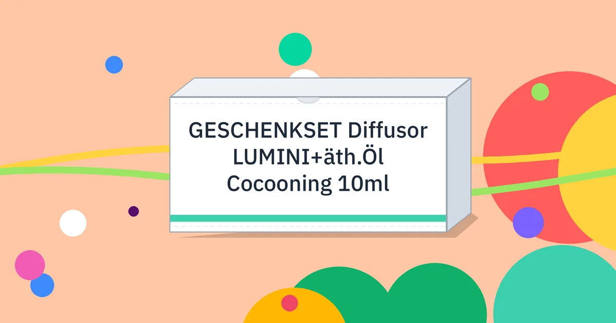 Symbolbild: Packung mit der Aufschrift GESCHENKSET Diffusor LUMINI+äth.Öl Cocooning 10ml (PZN 18705238) – Verfügbarkeit und Bezug in Apotheken in Frankfurt am Main