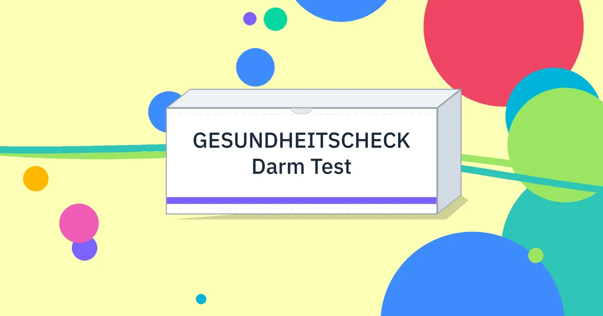 Symbolbild: Packung mit der Aufschrift GESUNDHEITSCHECK Darm Test (PZN 09541795) – Verfügbarkeit und Bezug in Apotheken in Frankfurt am Main