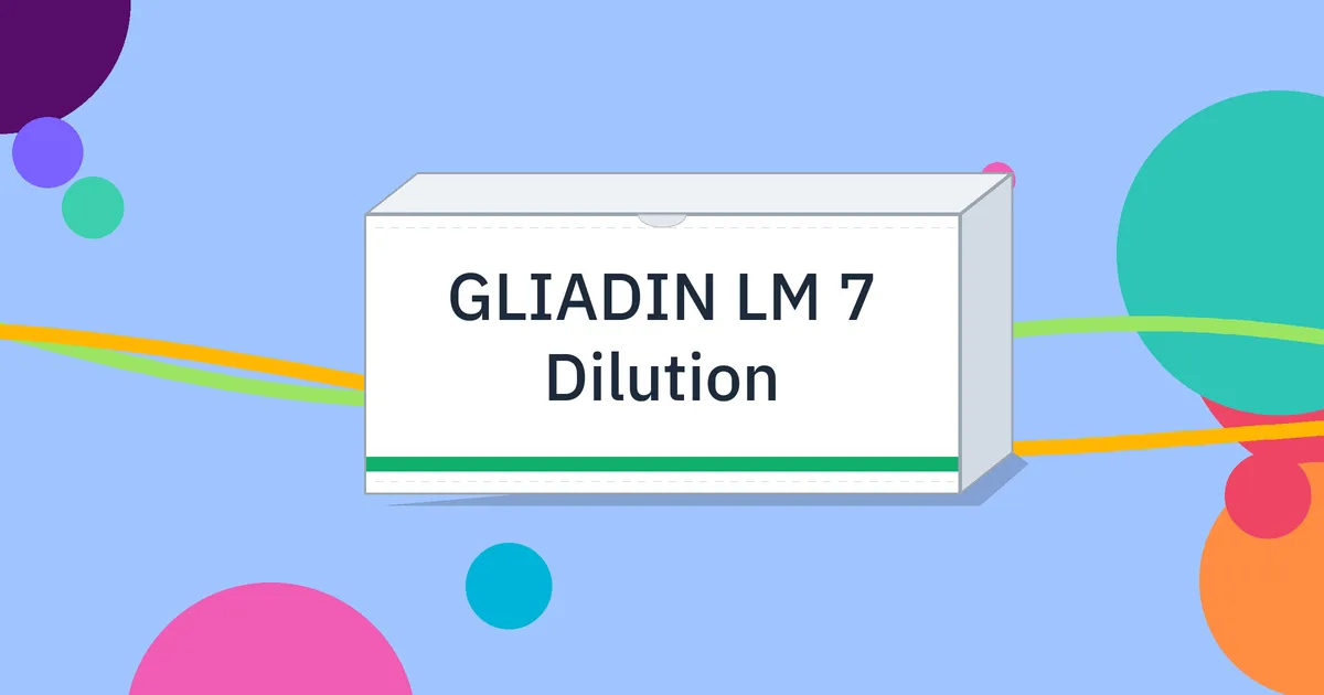 Symbolbild: Packung mit der Aufschrift GLIADIN LM 7 Dilution (PZN 13544144) – Verfügbarkeit und Bezug in Apotheken in Frankfurt am Main