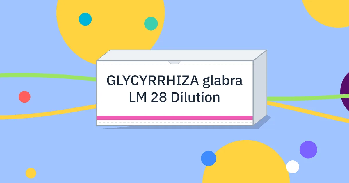 Symbolbild: Packung mit der Aufschrift GLYCYRRHIZA glabra LM 28 Dilution (PZN 12881052) – Verfügbarkeit und Bezug in Apotheken in Frankfurt am Main