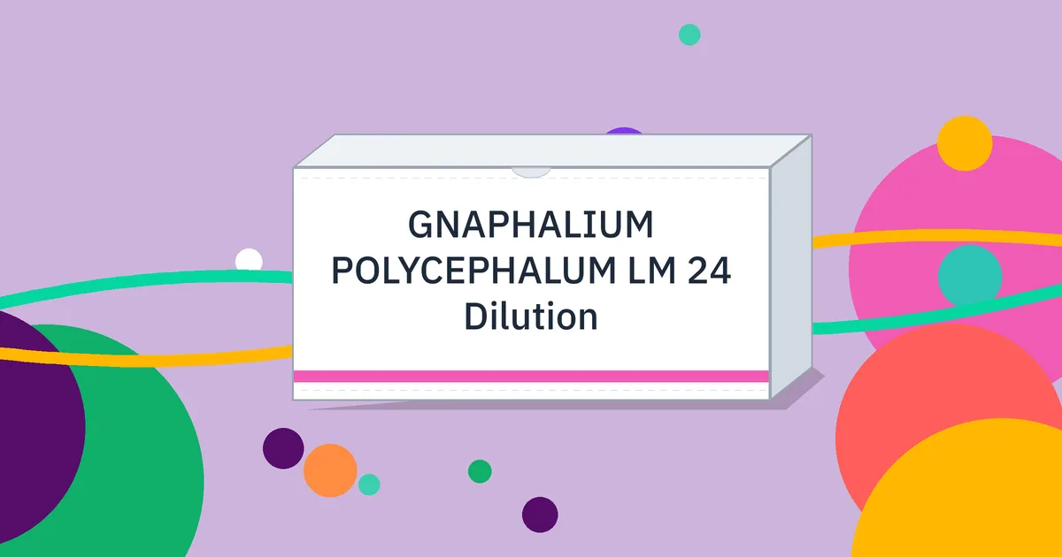Symbolbild: Packung mit der Aufschrift GNAPHALIUM POLYCEPHALUM LM 24 Dilution (PZN 13545267) – Verfügbarkeit und Bezug in Apotheken in Frankfurt am Main