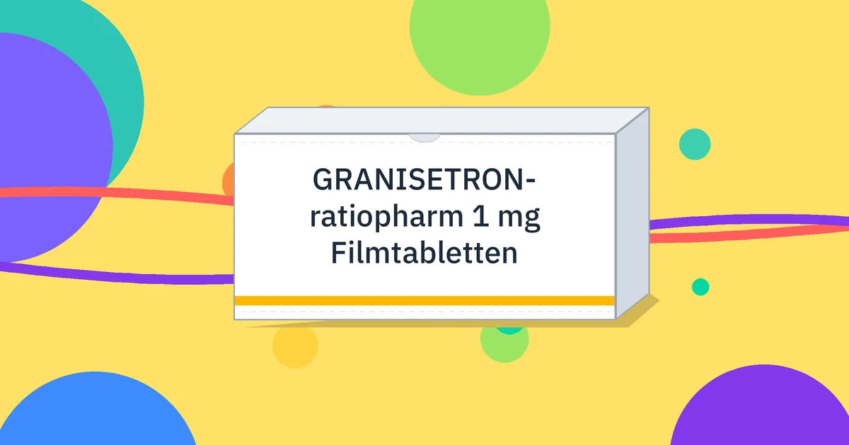 Symbolbild: Packung mit der Aufschrift GRANISETRON-ratiopharm 1 mg Filmtabletten (PZN 00730939) – Verfügbarkeit und Bezug in Apotheken in Frankfurt am Main