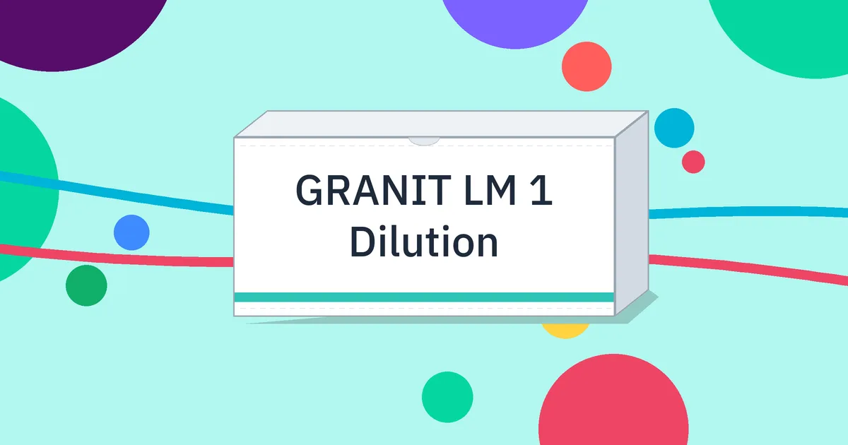 Symbolbild: Packung mit der Aufschrift GRANIT LM 1 Dilution (PZN 12881164) – Verfügbarkeit und Bezug in Apotheken in Frankfurt am Main