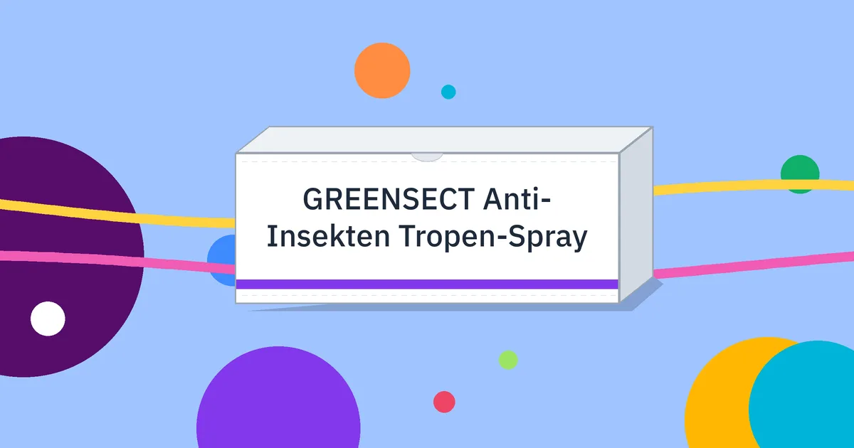 Symbolbild: Packung mit der Aufschrift GREENSECT Anti-Insekten Tropen-Spray (PZN 16796337) – Verfügbarkeit und Bezug in Apotheken in Frankfurt am Main
