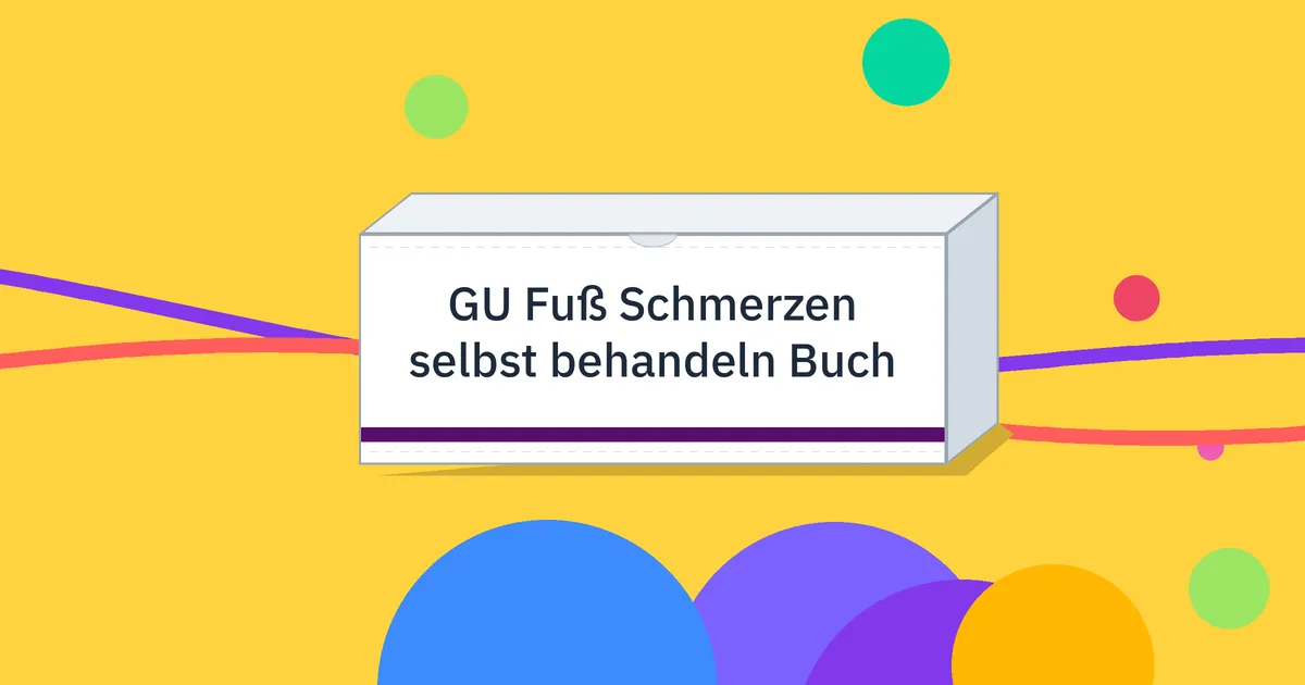 Symbolbild: Packung mit der Aufschrift GU Fuß Schmerzen selbst behandeln Buch (PZN 19850534) – Verfügbarkeit und Bezug in Apotheken in Frankfurt am Main