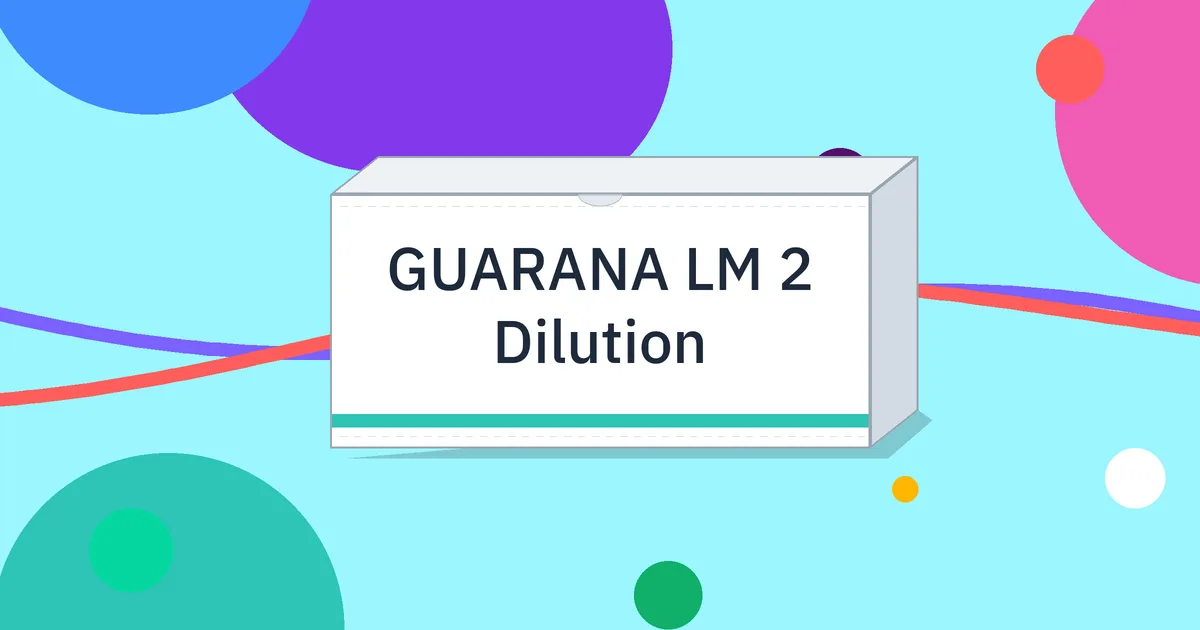 Symbolbild: Packung mit der Aufschrift GUARANA LM 2 Dilution (PZN 12882904) – Verfügbarkeit und Bezug in Apotheken in Frankfurt am Main