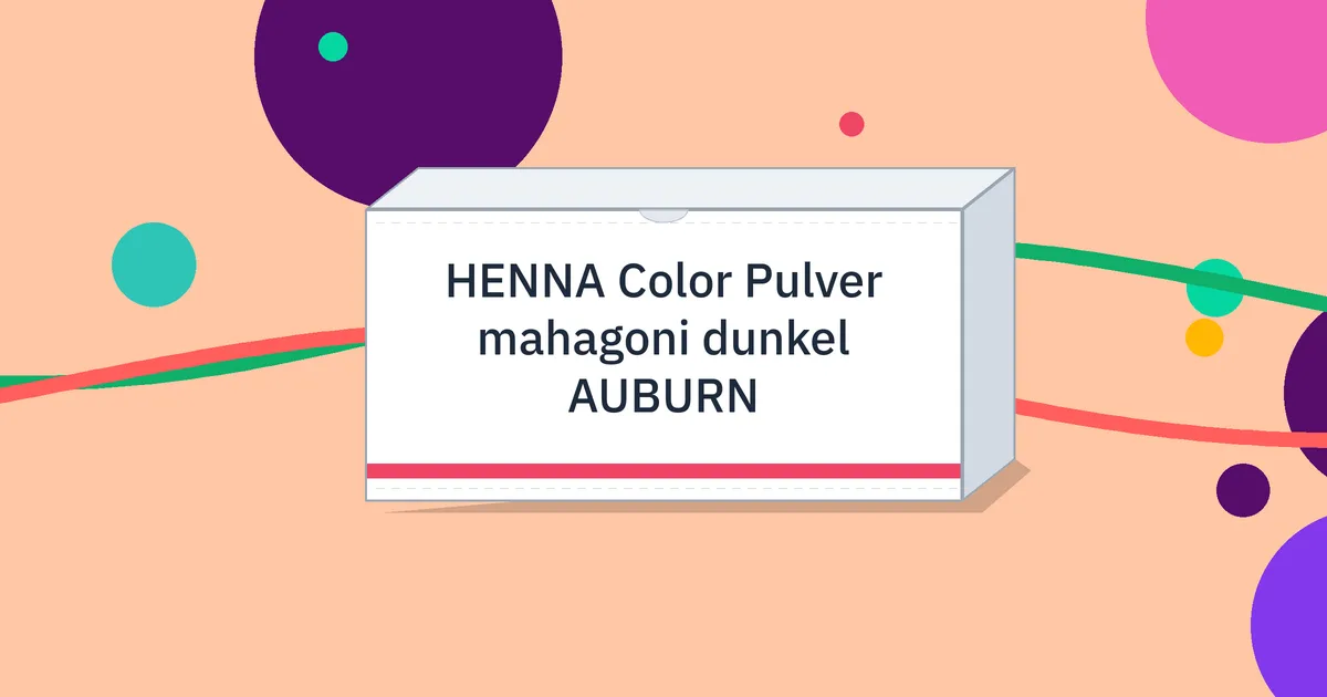 Symbolbild: Packung mit der Aufschrift HENNA Color Pulver mahagoni dunkel AUBURN (PZN 09940822) – Verfügbarkeit und Bezug in Apotheken in Frankfurt am Main