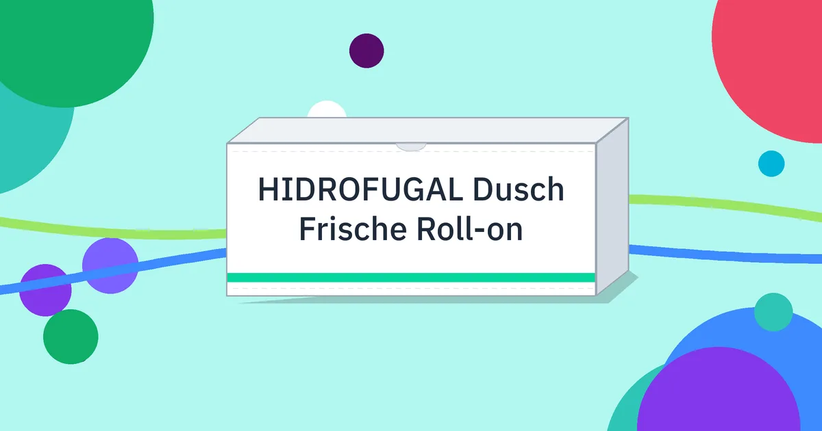 Symbolbild: Packung mit der Aufschrift HIDROFUGAL Dusch Frische Roll-on (PZN 11517781) – Verfügbarkeit und Bezug in Apotheken in Frankfurt am Main