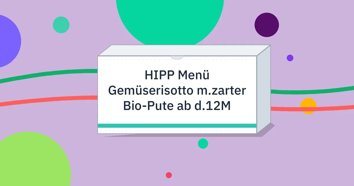 Symbolbild: Packung mit der Aufschrift HIPP Menü Gemüserisotto m.zarter Bio-Pute ab d.12M (PZN 04079903) – Verfügbarkeit und Bezug in Apotheken in Frankfurt am Main
