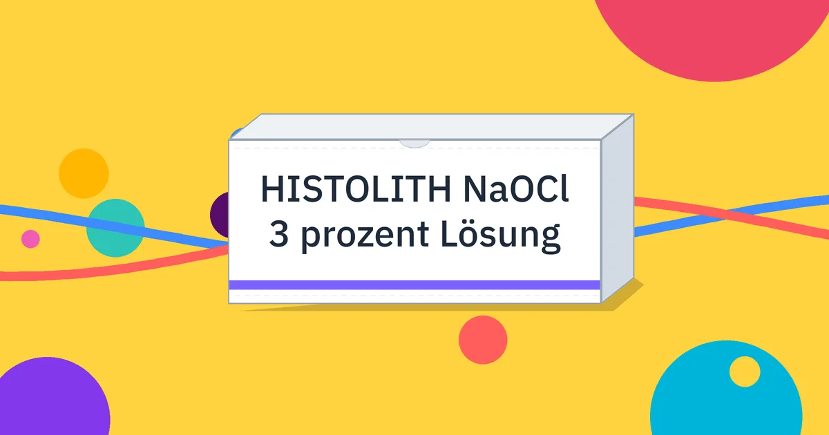 Symbolbild: Packung mit der Aufschrift HISTOLITH NaOCl 3 prozent Lösung (PZN 10832693) – Verfügbarkeit und Bezug in Apotheken in Frankfurt am Main