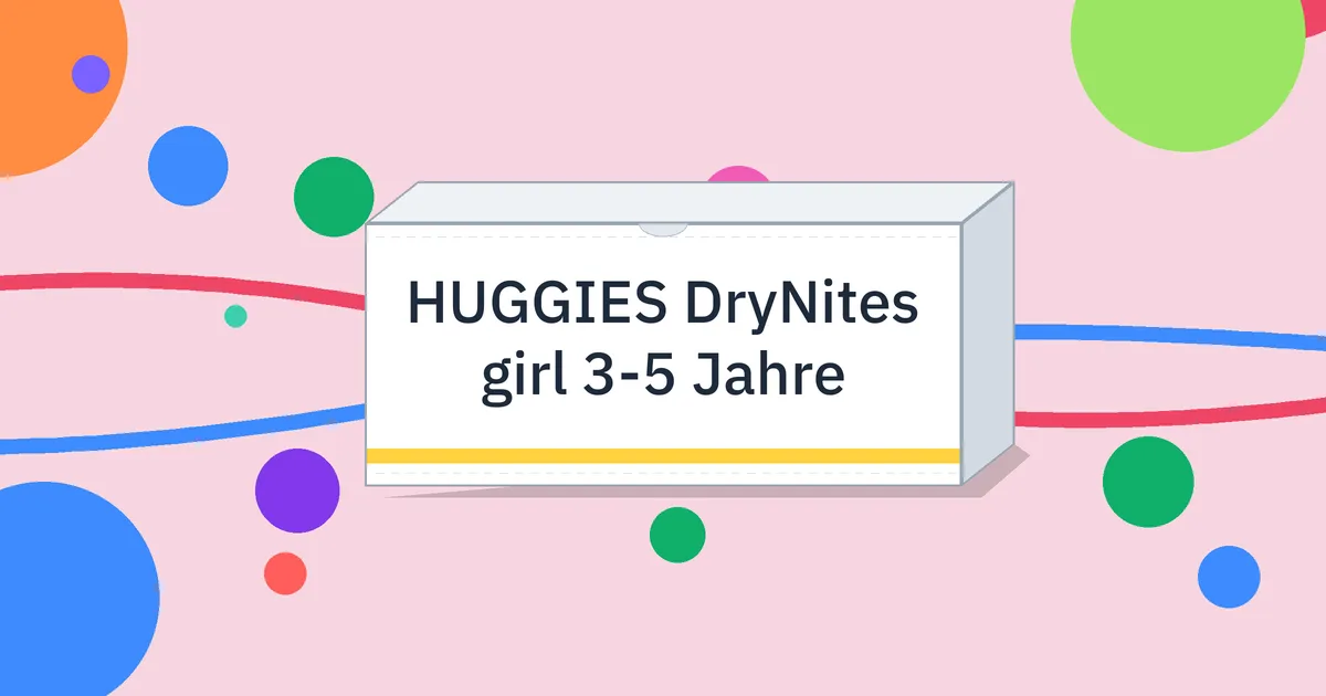 Symbolbild: Packung mit der Aufschrift HUGGIES DryNites girl 3-5 Jahre (PZN 13897730) – Verfügbarkeit und Bezug in Apotheken in Frankfurt am Main