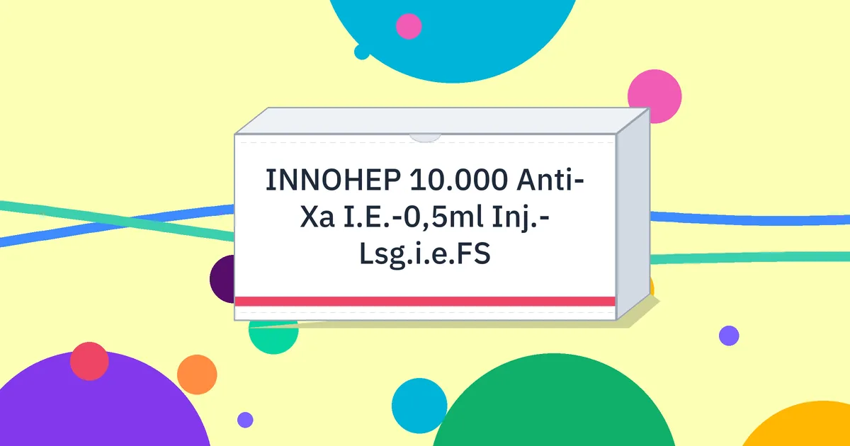 Symbolbild: Packung mit der Aufschrift INNOHEP 10.000 Anti-Xa I.E.-0,5ml Inj.-Lsg.i.e.FS (PZN 17293041) – Verfügbarkeit und Bezug in Apotheken in Frankfurt am Main