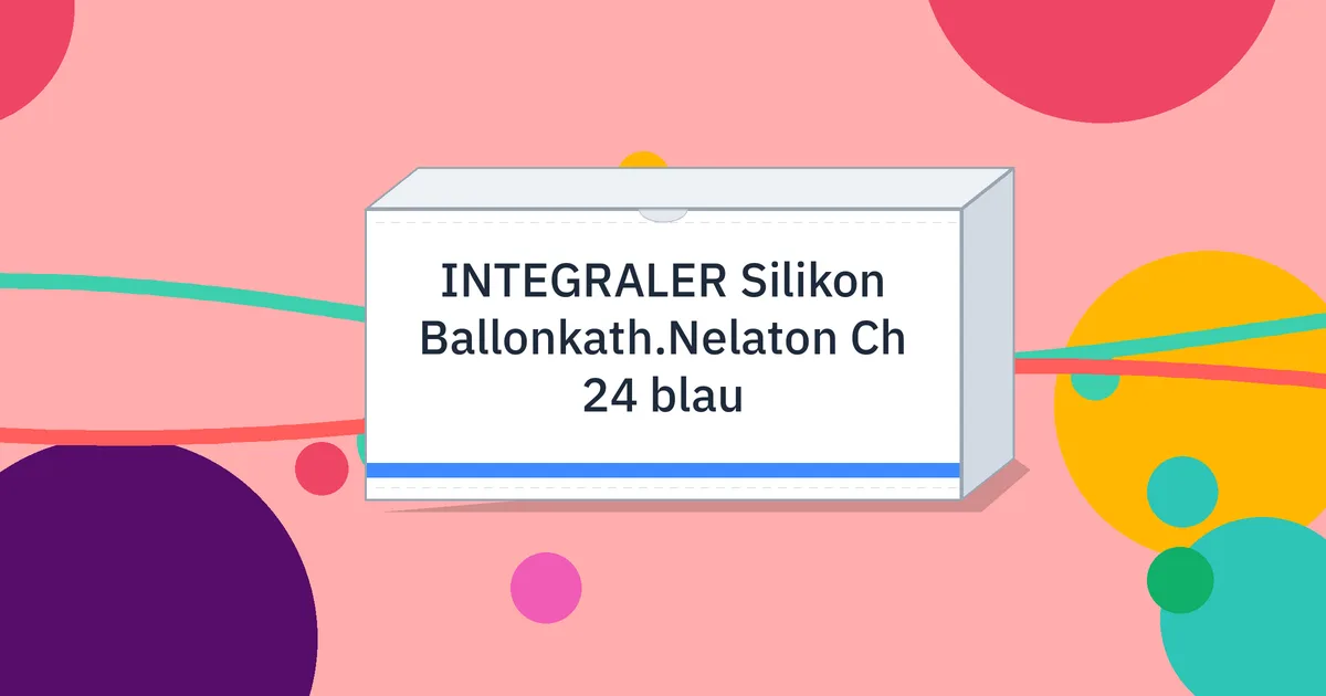Symbolbild: Packung mit der Aufschrift INTEGRALER Silikon Ballonkath.Nelaton Ch 24 blau (PZN 16824967) – Verfügbarkeit und Bezug in Apotheken in Frankfurt am Main