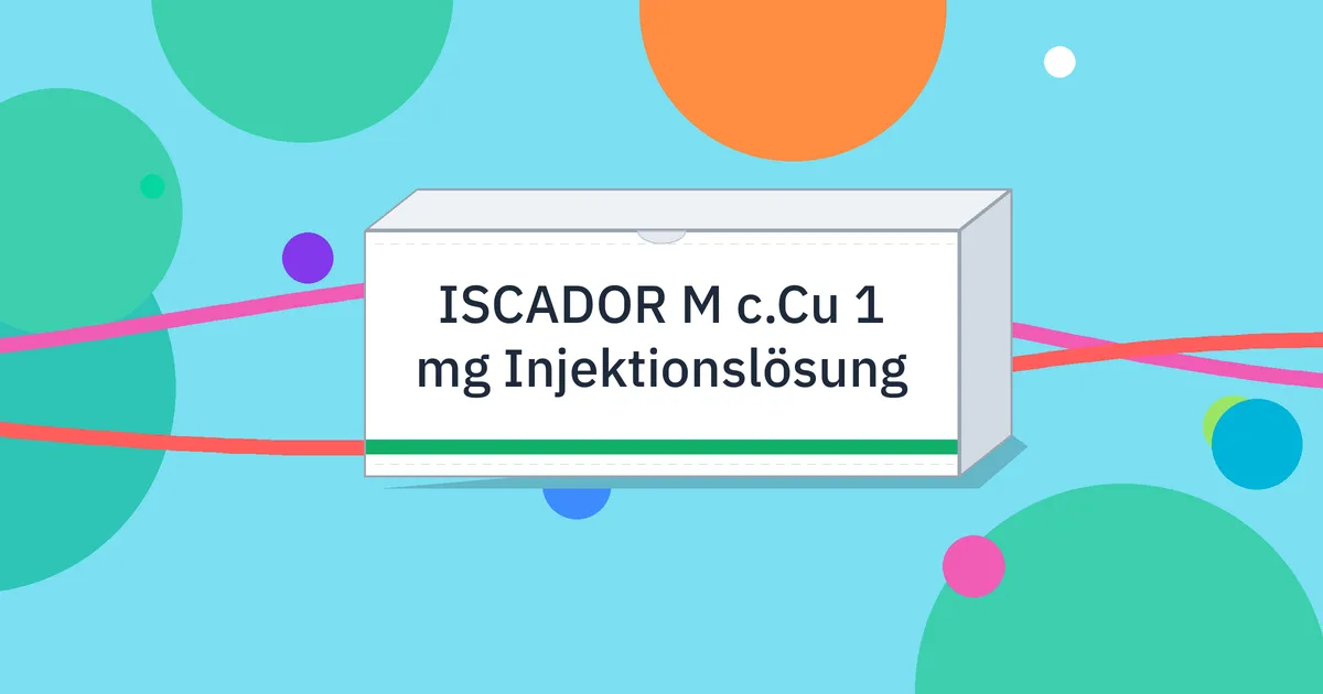 Symbolbild: Packung mit der Aufschrift ISCADOR M c.Cu 1 mg Injektionslösung (PZN 01385700) – Verfügbarkeit und Bezug in Apotheken in Frankfurt am Main