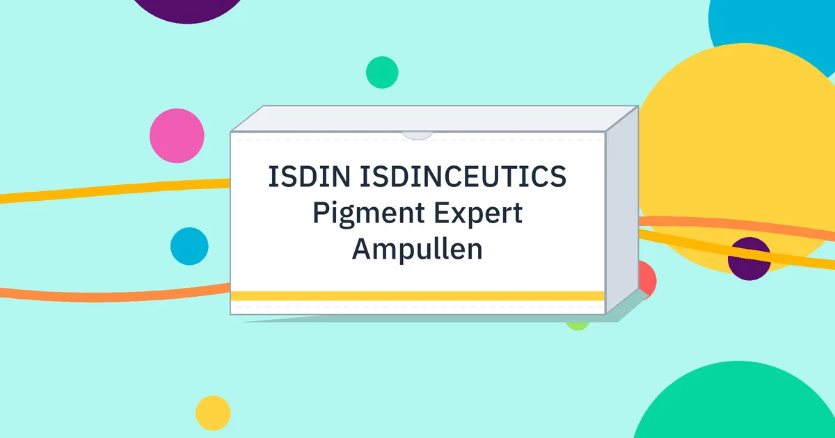 Symbolbild: Packung mit der Aufschrift ISDIN ISDINCEUTICS Pigment Expert Ampullen (PZN 15638145) – Verfügbarkeit und Bezug in Apotheken in Frankfurt am Main