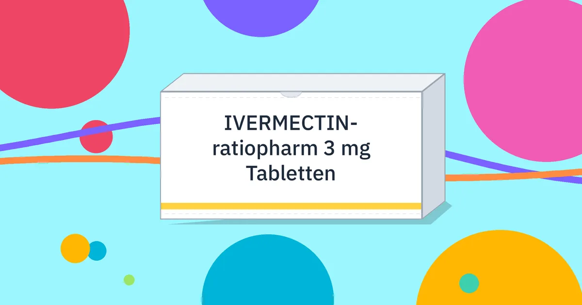 Symbolbild: Packung mit der Aufschrift IVERMECTIN-ratiopharm 3 mg Tabletten (PZN 18030208) – Verfügbarkeit und Bezug in Apotheken in Frankfurt am Main