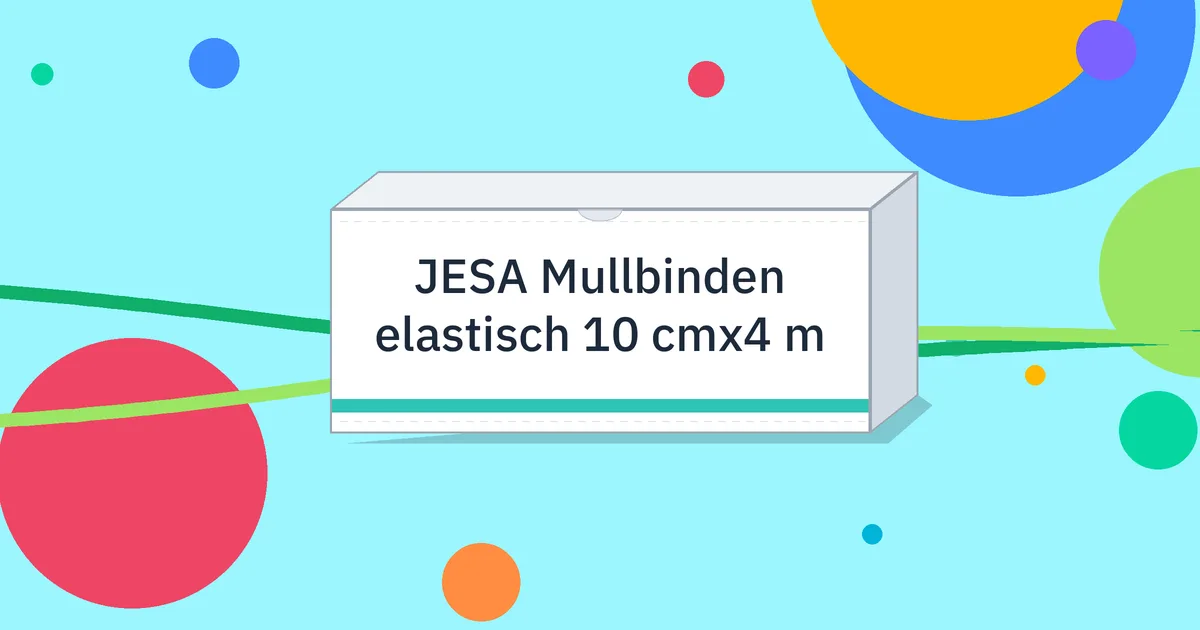 Symbolbild: Packung mit der Aufschrift JESA Mullbinden elastisch 10 cmx4 m (PZN 10417445) – Verfügbarkeit und Bezug in Apotheken in Frankfurt am Main