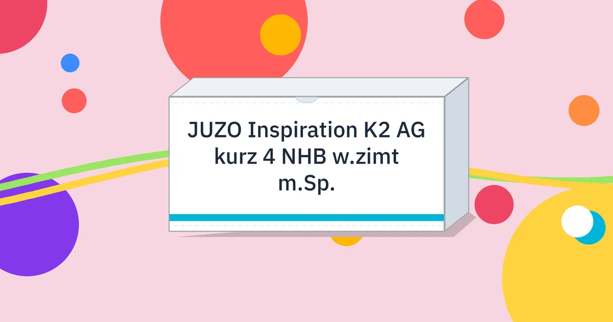 Symbolbild: Packung mit der Aufschrift JUZO Inspiration K2 AG kurz 4 NHB w.zimt m.Sp. (PZN 14949452) – Verfügbarkeit und Bezug in Apotheken in Frankfurt am Main