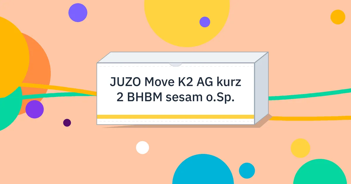Symbolbild: Packung mit der Aufschrift JUZO Move K2 AG kurz 2 BHBM sesam o.Sp. (PZN 18530626) – Verfügbarkeit und Bezug in Apotheken in Frankfurt am Main