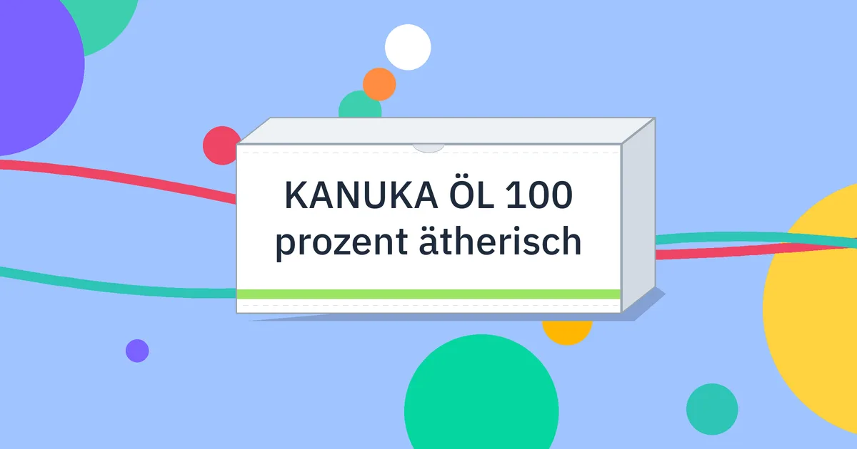 Symbolbild: Packung mit der Aufschrift KANUKA ÖL 100 prozent ätherisch (PZN 00114175) – Verfügbarkeit und Bezug in Apotheken in Frankfurt am Main