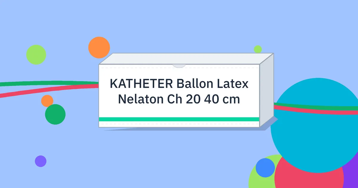 Symbolbild: Packung mit der Aufschrift KATHETER Ballon Latex Nelaton Ch 20 40 cm (PZN 01085748) – Verfügbarkeit und Bezug in Apotheken in Frankfurt am Main