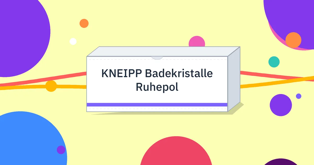 Symbolbild: Packung mit der Aufschrift KNEIPP Badekristalle Ruhepol (PZN 16322651) – Verfügbarkeit und Bezug in Apotheken in Frankfurt am Main