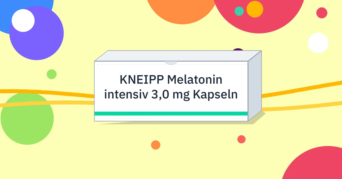 Symbolbild: Packung mit der Aufschrift KNEIPP Melatonin intensiv 3,0 mg Kapseln (PZN 19801613) – Verfügbarkeit und Bezug in Apotheken in Frankfurt am Main