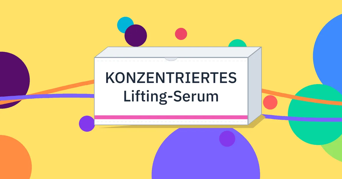Symbolbild: Packung mit der Aufschrift KONZENTRIERTES Lifting-Serum (PZN 19734153) – Verfügbarkeit und Bezug in Apotheken in Frankfurt am Main