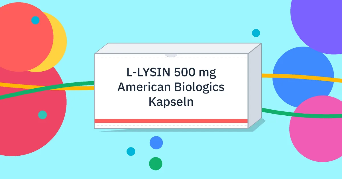 Symbolbild: Packung mit der Aufschrift L-LYSIN 500 mg American Biologics Kapseln (PZN 16700490) – Verfügbarkeit und Bezug in Apotheken in Frankfurt am Main